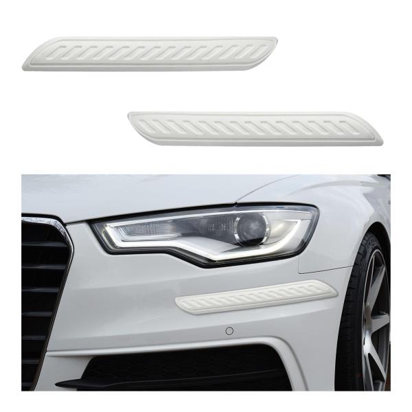 商品名: Suvnie 2個 カーバンパー傷防止ストリップ フロントとリアコーナーバンパーガードプロテクター 自動車ラバーバンパー 衝突防止装飾トリム ほとんどの車、SUV、トラックに対応 (ショート、ホワイト) Suvnie 2 PCS ...