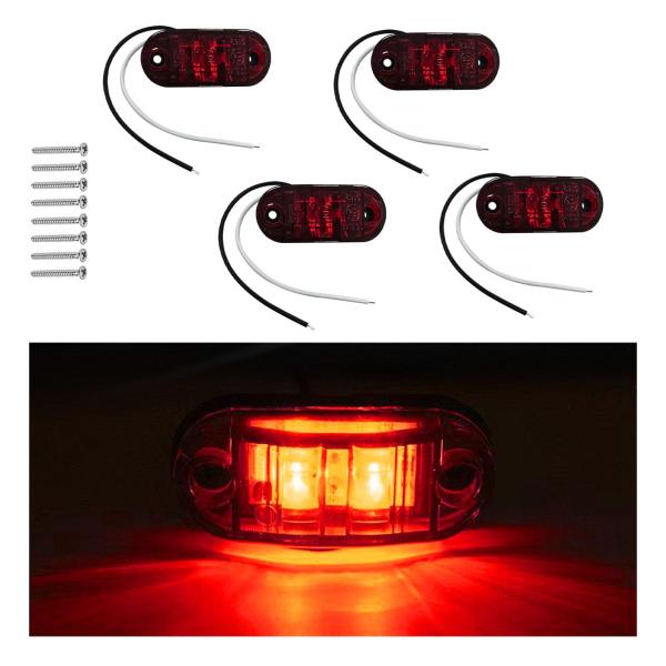 商品名:  Dickno 4 PCS LED Trailer Light, 2.6 Inch Led Diodes Clearance Lights, Waterproof Front Rear Side Marker Indicators...