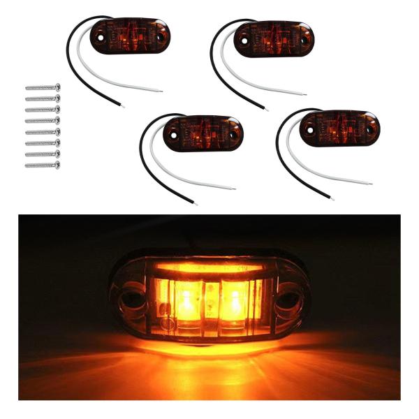 商品名:  Dickno 4 PCS LED Trailer Light, 2.6 Inch Led Diodes Clearance Lights, Waterproof Front Rear Side Marker Indicators...