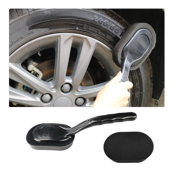 商品名:  Sylvil Tire Shine Applicator Brush, High-Density Sponge Tire Dressing Applicator Pad with Long Handle, Multipurpos...