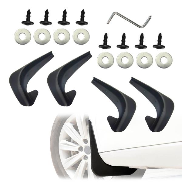 商品名: 泥よけ 4個 自動車外装アクセサリーフェンダー ユニバーサルスプラッシュガード 自動車外装アクセサリー 車用マッドフラップ スプラッシュガード交換 ドリル不要 ほとんどの車に対応 4PCS Mud Flaps, Automotiv...