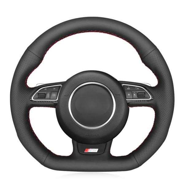 商品名:  Hand-Stitched Black Leather Car Steering Wheel Cover for Audi S1 (8X) S3 (8V) Sportback S4 (B8) Avant S5 (8T) S6 S...