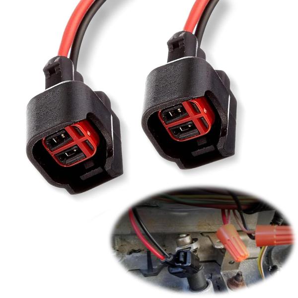 商品名:  fasebeek 2 PCS Car Fuel Injector Connector, EV6 EV14 Low-frequency Leaded Multi-Functional Wire Pigtail Connector,...