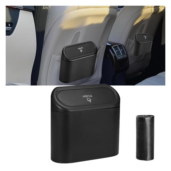 商品名: GLSOWEE ミニ車用ゴミ箱 蓋付き 小型自動車ダストビン ごみ箱 1パック 防水 漏れ防止 車用収納ボックス カーアクセサリー 車/自宅/オフィス用 (1個) Mini Car Trash Can With Lid, Smal...