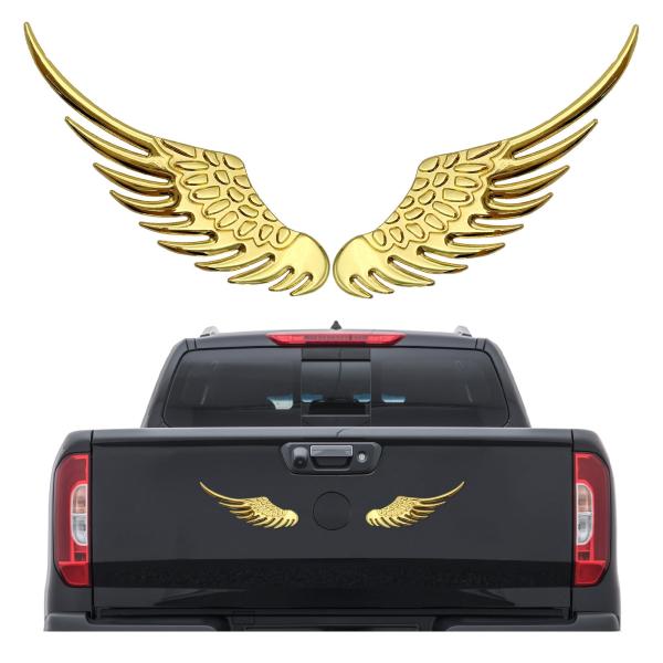 商品名:  Dickno 2PCS Angel Wings Car Stickers, 3D Alloy Metal Angel Hawk Eagle Wings Emblem Badge Decal, Anti-Collision Aut...