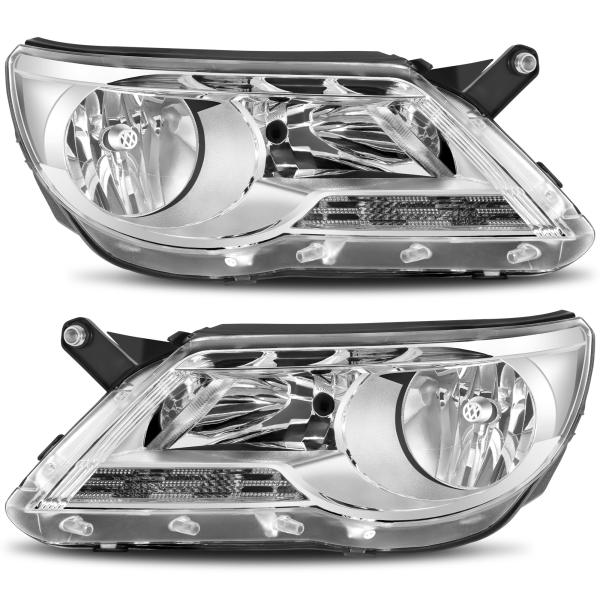 商品名:  Jenuo Headlight Assembly Compatible With 2009 2010 2011 Volkswagen VW Tiguan Headlamp w/o HID 09-11 2009-2011 Repl...