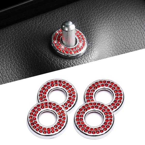 商品名:  Slykew Pack-4 Car Inner Door Lock Covers, Rhinestones Door Lock Decorative Rings, Automobile Interior Supplies, Co...