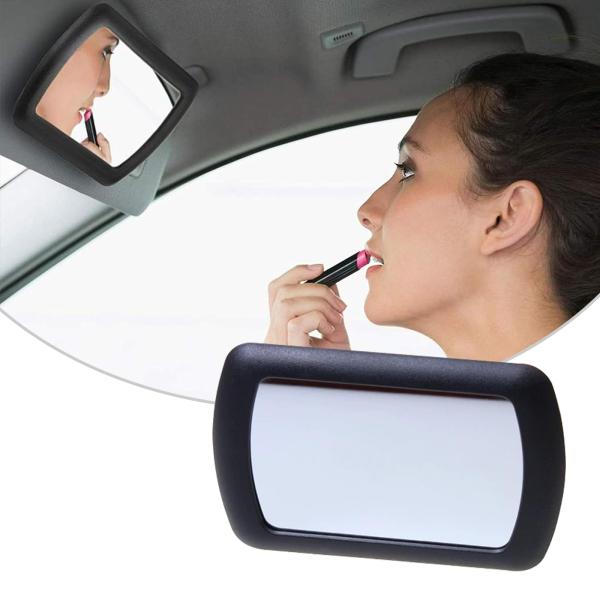 商品名:  Slykew 1 PC Car Vanity Mirror, 6.65" x 4.33" Plane Mirror, Clip-on Decorative Mirror, Portable Sun Visor Mirror, A...