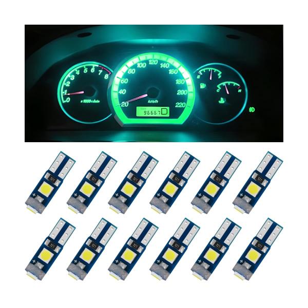 商品名:  Osilly 12PCS 12V Car T5 LED Bulbs, 6000K Auto Interior Bulb Error Free, Vehicle Dashboard Dash Instrument Panel Ga...