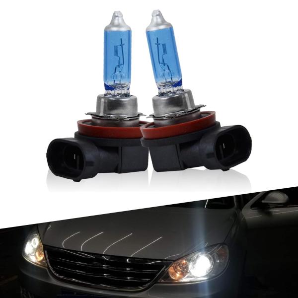 商品名:  leediga 2 PCS H11 Car Fog Light Bulb, 12V 100W PGJ19-2 Lamp Holder High Power Super Bright Quartz Glass Halogen La...