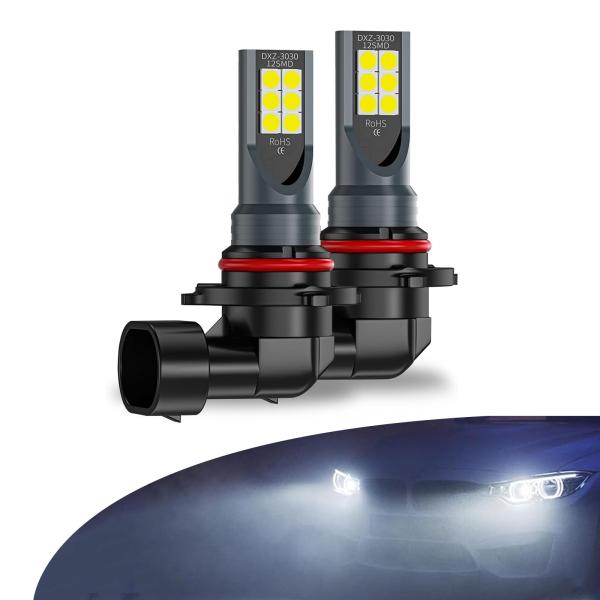 商品名:  Yumfugu Pack-2 9006 Car Fog Light Bulbs, 3030 12SMD Chipsets LED Bulbs, 6000K High Brightness Stable Light Source ...