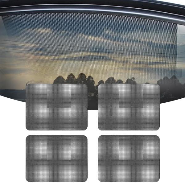 商品名: 4ピース カーサイドウィンドウ サンシェード フィルムフロントガラスカバー カーウィンドウ サンシェード ステッカー 車の静電気吸着フィルムステッカー 再利用可能 洗濯可能 サンシェード ほとんどの車 バン SUV用 Kutyun...