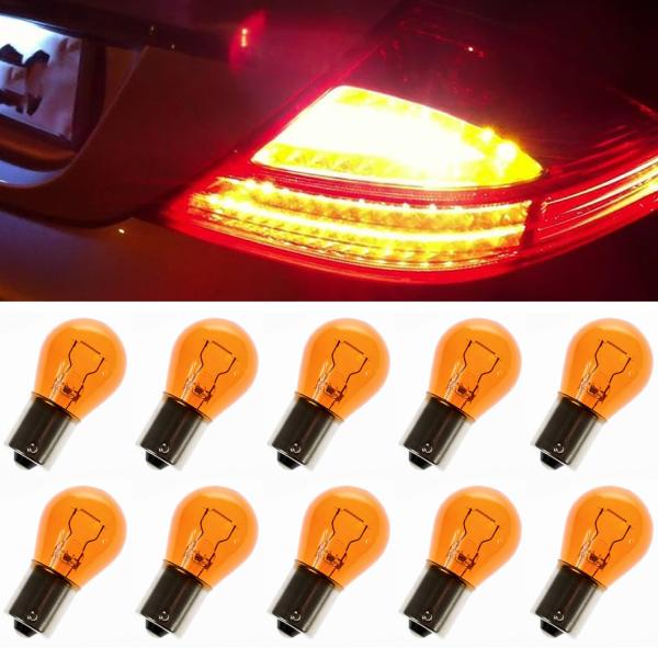 商品名:  Hirificing 10PCS Brake Light Bulb, Slanted Feet Brake Marker Bulb 1144 12V 21W BA15US Tail Light Bulbs Replacement...