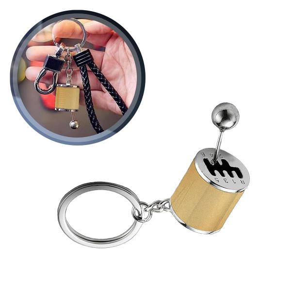 商品名: GLSOWEE カーギアボックスキーチェーン 6速マニュアルトランスミッションシフトキーリング カーギアシフター キーフォブ 自動車パーツ フィジェットトイ (ゴールド) GLSOWEE 6-Speed Manual Gear S...