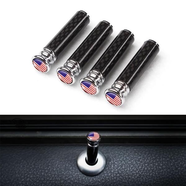 商品名:  awlbed 4 PCS Car Door Lock Knobs, Inner Door Lock Pull Pins, Door Bolt, Carbon Fiber Decoration Kits, Automotive R...