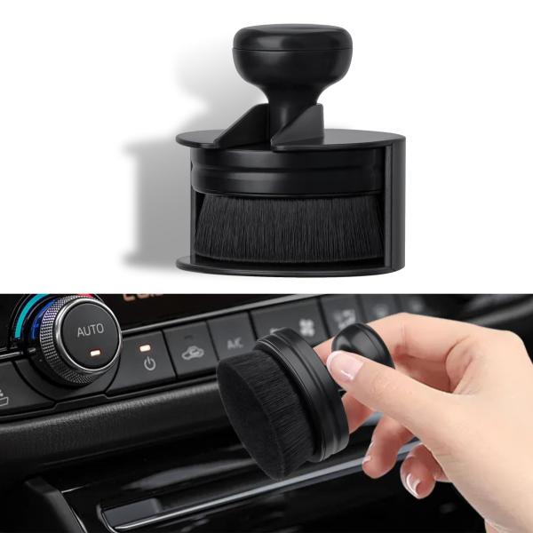 商品名: CHRYMUM カーディテーリングブラシ 車内ダストブラシ 自動車タイヤブラシ ポータブルカーインテリアディテールブラシ 高密度ポータブルカーブラシ カバー付き 自動車ディテーリングクリーニングサービス用 (1個) CHRYMUM...