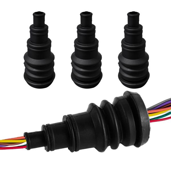 商品名: Suvnie ユニバーサルファイアウォールブーツ4個、ゴム製グロメットは直径3/8~1インチのワイヤーバンドルに対応、安全で便利なグロメット、車両ランニングケーブル、カーアクセサリー Suvnie 4 PCS Universal ...