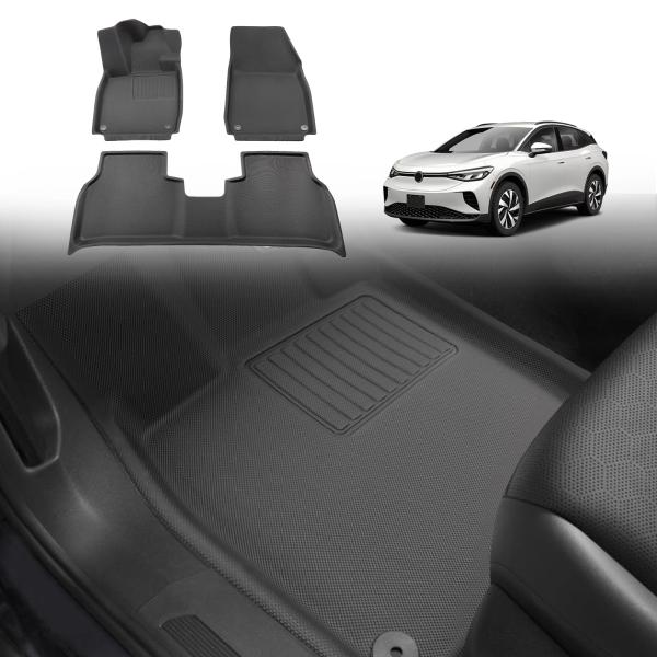 商品名: BestEvMod フォルクスワーゲン ID.4 全天候型フロアマット XPE フロアライナー 1列目&amp;2列目セット 2021-2024 フォルクスワーゲン ID4 ID 4 Standard/Pro/AWD Pro/S/...