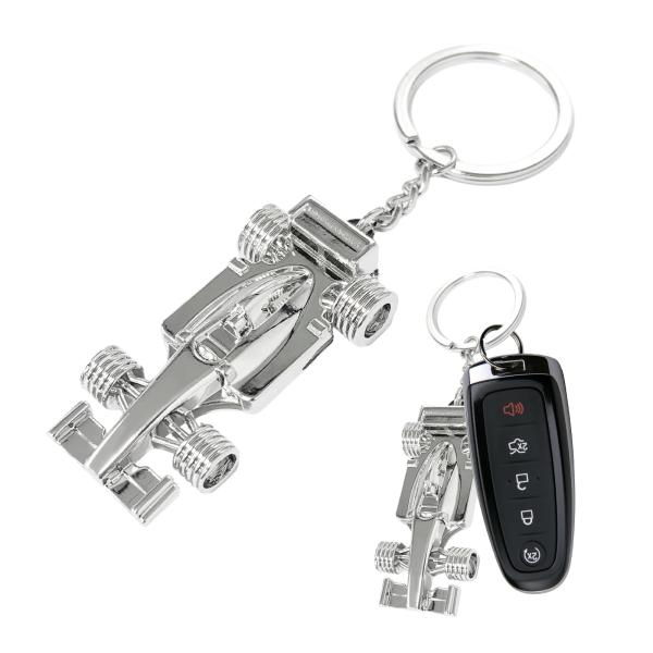 商品名: Suvnie レースカーモデルキーチェーン クリエイティブ 3D F1フォーミュラ レーシングカーキーリング ノベルティメタルキーフォブホルダー 男性へのギフト(無地) Suvnie F1 Race Car Keychain, P...