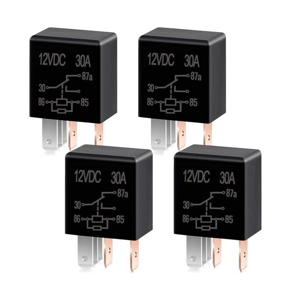 商品名: cerfioo Pack-4 5ピン 12V 自動車用リレー 高耐久 標準リレーキット ユニバーサルカー交換用アクセサリー ほとんどの車 トラック バン用 (ブラック#2) cerfioo Pack-4 Car 5 Pin Rel...