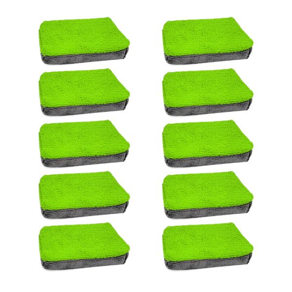 商品名: Suvnie マイクロファイバーアプリケーターパッド カーディテーリングスポンジアプリケーター 自動車用セラミックコーティングアプリケータースポンジパッド ワックス/シーラント/ペイント用ユニバーサルカーアクセサリー (グリーン)...