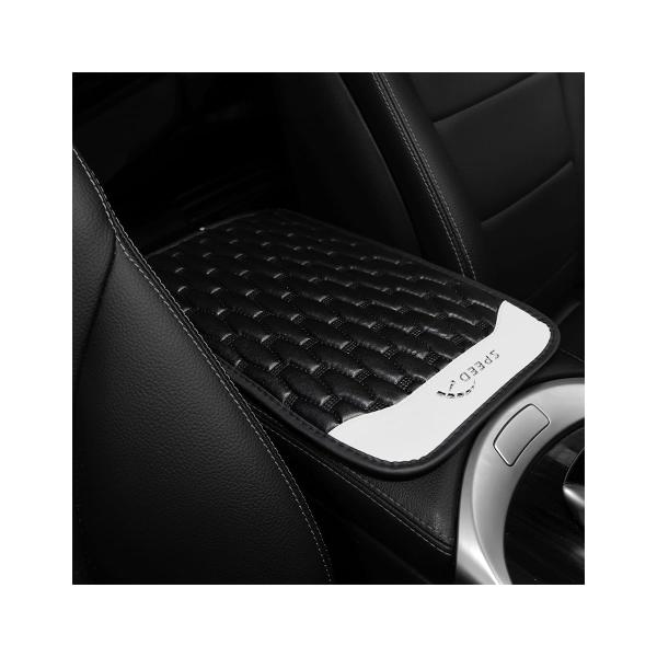 商品名: Osilly 車用アームレストボックスカバー PUレザー 四季通用 ソフト 通気性 滑り止め 自動車 セントラルコントロール コンソール プロテクター パッド マット クッション 車内装飾 ユニバーサルフィット (ホワイト) Os...