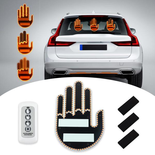 商品名:  Funny Middle Finger Car Light with Remote,Adjustable Road Rage LED Sign for Car Back Window with Three Modes,Unive...