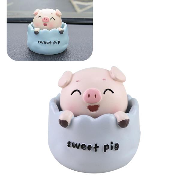 商品名:  Crynod 1 PC Cute Piggy Car Dashboard Accessories, 2.55In x 2.75In Waterproof Bobblehead Piggy Vehicle Decorations,...