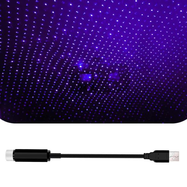 商品名:  Yumfugu 1 PC Car Starry Sky Ambient Light, Portable USB Interface Plug-in Automatic Rotating Super Bright Roof Lig...