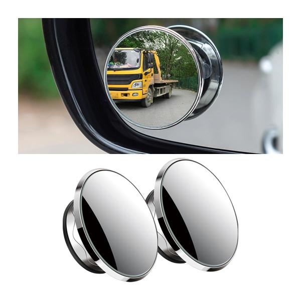 商品名:  Osilly 2PCS Car Blind Spot Mirror, 360° Waterproof Round Adjustable Small Wide Angle HDGlass Frameless Convex Rear...