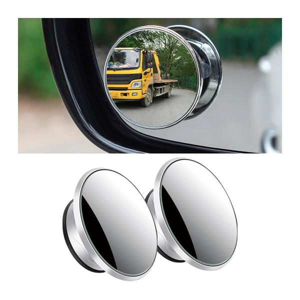 商品名:  Osilly 2PCS Car Blind Spot Mirror, 360° Waterproof Round Adjustable Small Wide Angle HDGlass Frameless Convex Rear...