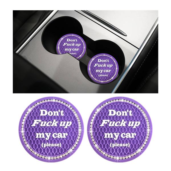 商品名: 2 Pack Bling Car Cup Holder Coaster, 2.75 Inch Anti-Slip Auto Insert Cup Coaster, Crystal Car Drink Cup Mat Perfect...