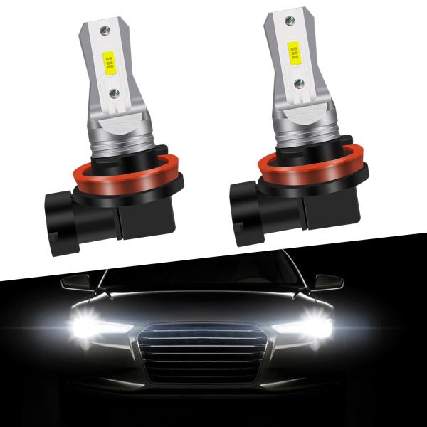 商品名:  cerfioo 2 PCS H8/H11 Car LED Fog Light Bulb, 6000K 1800LM Alloy Shell GSP Ceramic Lamp Bead Constant Current Drive...