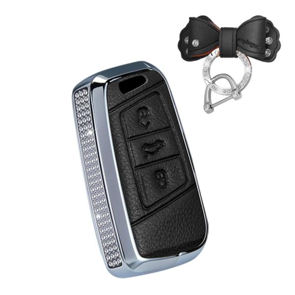 商品名:  TECART for Volkswagen Key Fob Cover Aluminum Alloy Key Case Full Protector Fit for Atlas Golf Alltrack Passat Tigu...