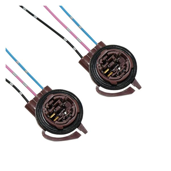 商品名: 3156 3157 配線済みハーネスソケット2個、車用LED電球ソケットアダプター、ターンシグナルバルブブレーキ/テールライトDRL用バルブピグテールソケットプラグコネクター、シボレーシルバラードGMCシエラ。 2PCS 3156...