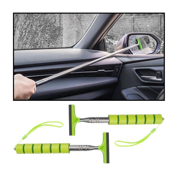 商品名: Bittwee 車用サイドミラースクイージー 格納式自動バックミラーワイパー 多目的ウィンドウスクイージー シャワーガラスドアのクリーニング用 車両アクセサリー SUV/トラック/RV用 汎用 (グリーン) Bittwee 2PC...