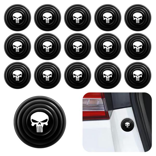 商品名:  Yumfugu 16 PCS Skull Car Door Shock Gasket, Car Door Shock Absorber Soundproof Stickers, Car Door Side Shock Absor...