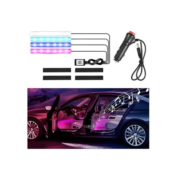 商品名:  Bittwee Car LED Interior Lights, 12V Smart Auto Seat Ambient Light Cigarette Lighter with App Control Music Sync C...