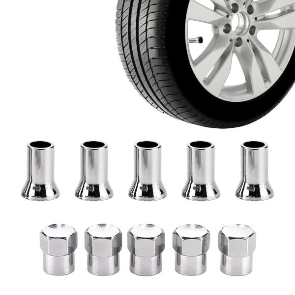 商品名: fasebeek 車用バルブキット 10個 TR413AC 合金バヨネットバルブキャップ シーリングアクセサリー ほとんどの車種に対応 (シルバー) fasebeek 10 PCS Car Valve Kit, TR413AC A...
