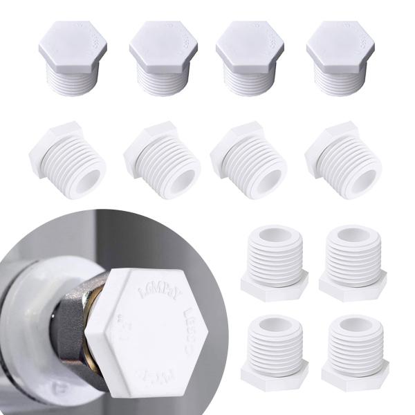 商品名: fasebeek 12個 車用給湯器排水プラグ PVC素材 六角形 1/2インチ NPTパイプ 透明外部ねじプラグ 装飾改造アクセサリー ほとんどの車 RV キャンピングカーに最適 (ホワイト) fasebeek 12 PCS C...