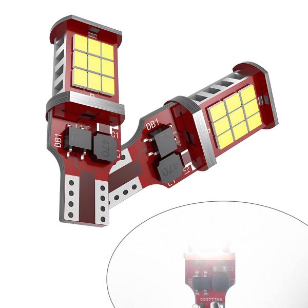 商品名:  Slykew 2 PCS T15 Car LED Brake light, 4.5W 360° All-round Lighting Flash Fast Cooling Waterproof Reversing Light, ...