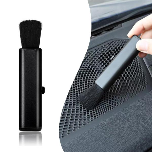 商品名: leediga クリーニングディテールブラシ ダッシュボードキルトソフト毛ダスティングブラシ カーエアコンコンセントクリーニングブラシ 格納式車内クリーニングブラシ ほとんどの車に対応 (ブラック) leediga 1 PC Cl...