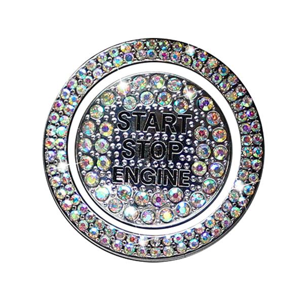 商品名:  leediga Pack-2 Bling Car One-Button Start Switch Decoration, Charming Rhinestone Anti-Scratch Protective Cover, Se...