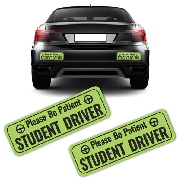 商品名:  2PCS Student Driver Magnet for Car,Highly Reflective Student Driver Sticker for Car Door/Trunk/Hood/Bumper,Univers...