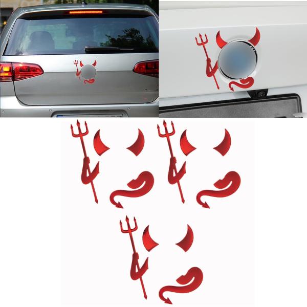 商品名:  x xotic tech 3PCS Cute 3D PVC Devil Style Demon Sticker, Auto Car Emblem Decal Decoration Waterproof Self-Adhesive...