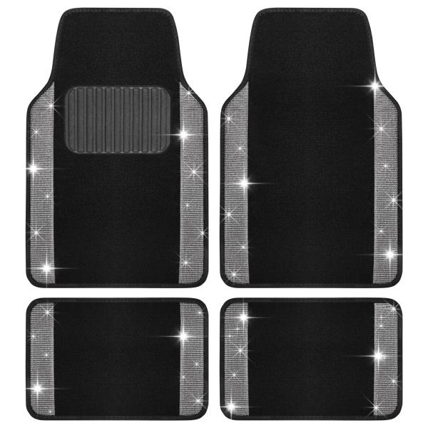 商品名:  Carbella Crystal Two Tone Carpet Car Floor Mats - Black Rhinestone Bling Style Auto Accessoriesブランド: Carbella商品サイズ...