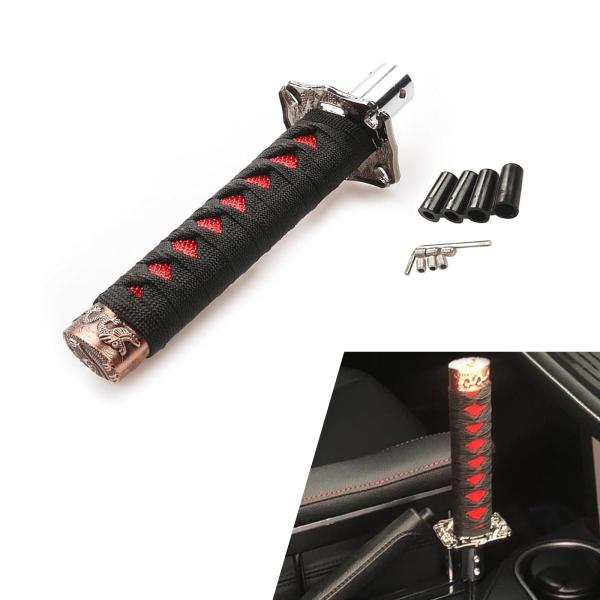 商品名: Yumfugu(ユムフグ)1個パック-カーギアシフトノブ、6.2インチシフトノブ保護カバー4つのアダプター付き、カーサムライギアシフトヘッド、パーソナリティギアシフトノブ、ほとんどのモデルに適しています (ブラック&amp;レッド...