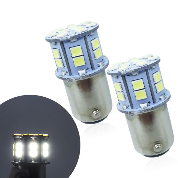 商品名:  Yumfugu 2 PCS Car 1157 Dual Contact LED Brake Light, 1.3" x 0.7" BAY15D 2835-24SMD Instant Start Light Bulb Replac...