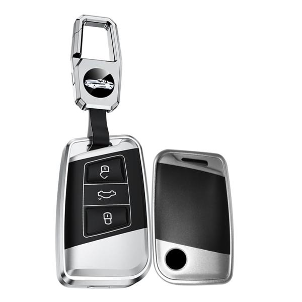 商品名:  TECART Metal Car Key Fob Cover Fit for Volkswagen Arteon Atlas Golf Alltrack Jetta Passat Key Case with Keychain B...