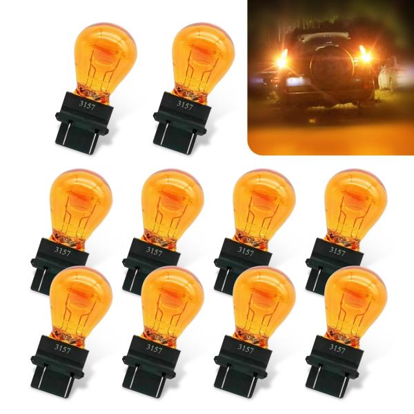 商品名:  Irinidig 10 PCS Automotive Brake Light Bulb, 3157 12V 21/5W Micro Quartz Glass Double Wire Instrument Light Bulb, ...